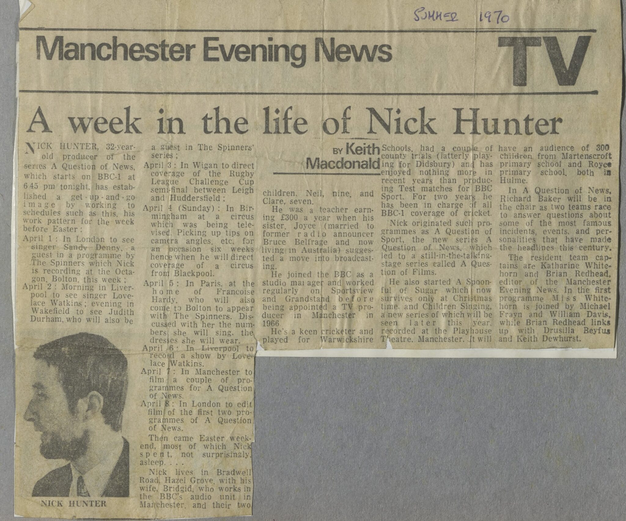 Nick Hunter (1938-2026): A Tribute – Culture on Campus